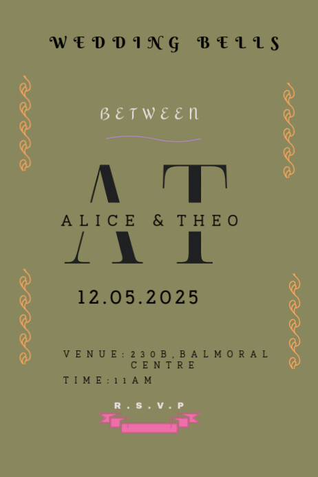 Wedding poster Template | PosterMyWall