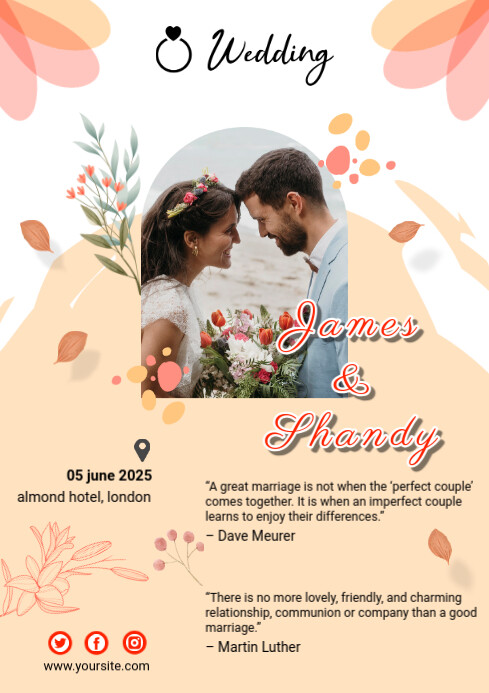 Wedding poster template | PosterMyWall