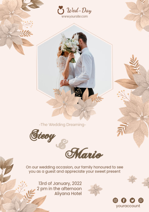 wedding poster template | PosterMyWall