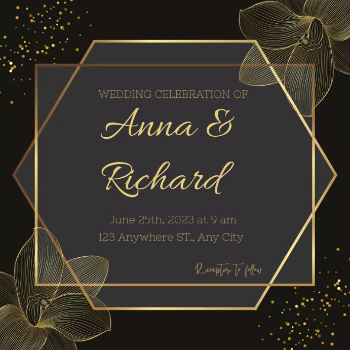 Wedding Reception Template | PosterMyWall