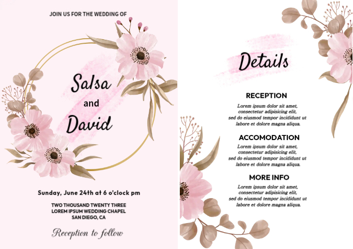Wedding Reception Template | PosterMyWall