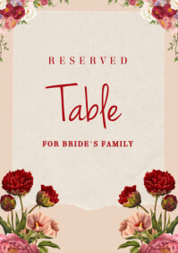 wedding reserved table template | PosterMyWall