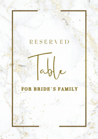 Wedding Reserved Table template | PosterMyWall