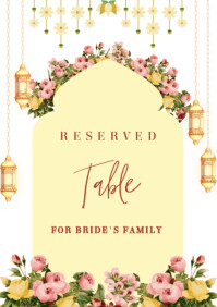 Wedding Reserved Table template | PosterMyWall