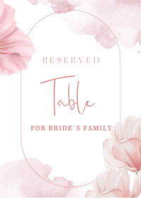 Wedding reserved table template | PosterMyWall