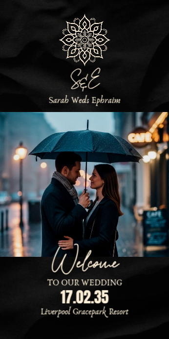 Wedding roll up banner design | Wedding invitation banner Template ...