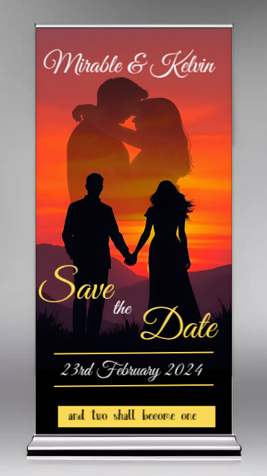 Wedding roll up banner template | PosterMyWall