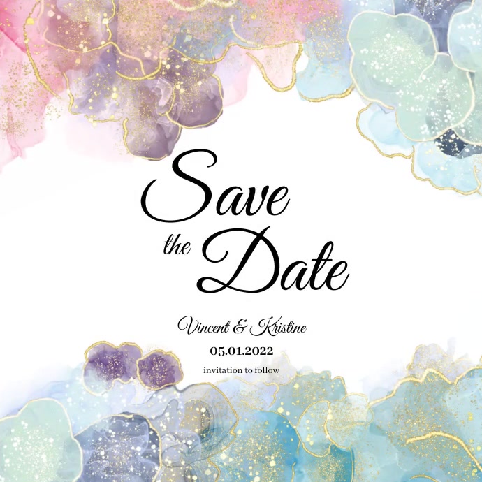 Wedding Save The Date Instagram Post Template | PosterMyWall