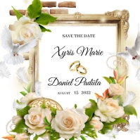 WEDDING SQUARE TEMPLATE.E | PosterMyWall