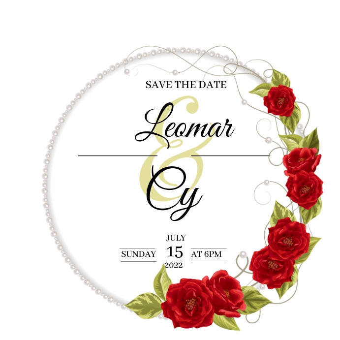 WEDDING SQUARE TEMPLATE.E | PosterMyWall