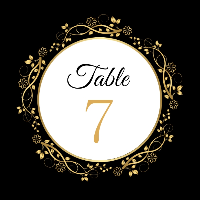 Wedding Table Number Template | PosterMyWall