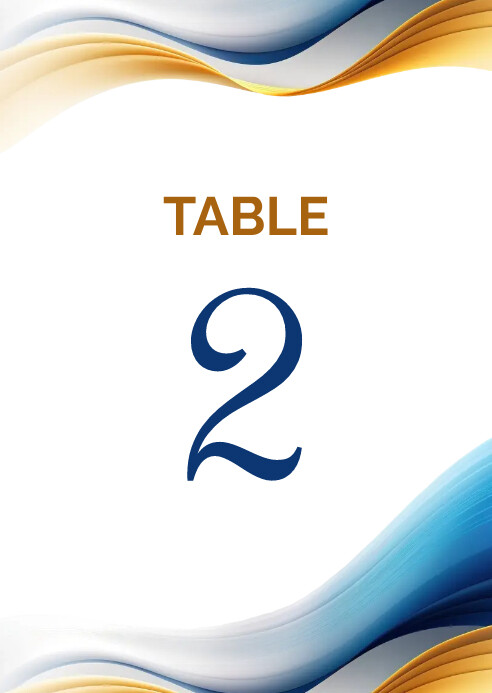 Plantilla de Wedding Table Number Template (1) | PosterMyWall