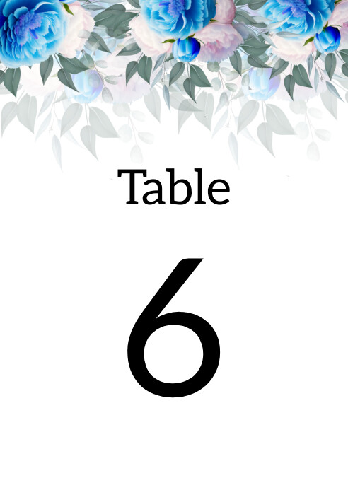 Copy of Wedding Table Number Template (2) | PosterMyWall