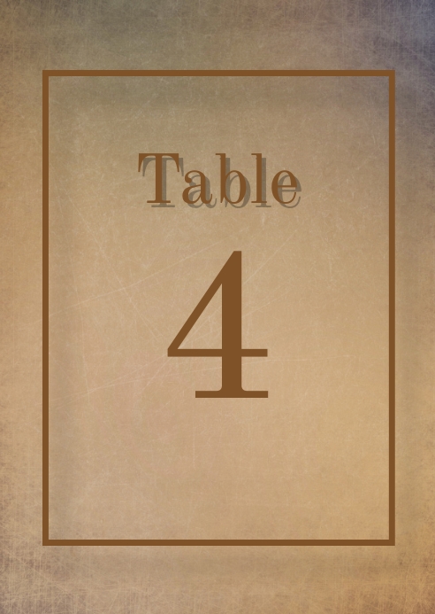 Wedding Table Number Template (3) | PosterMyWall