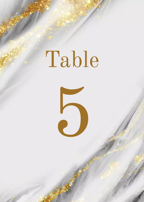 Copy of Wedding Table Number Template (7) | PosterMyWall
