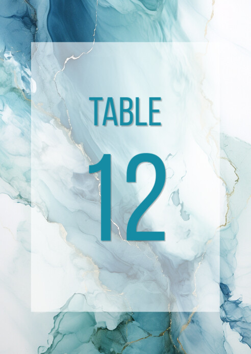 Copy of wedding table number template | PosterMyWall