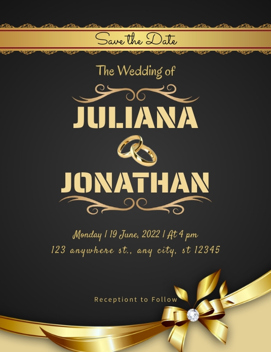 Plantilla de WEDDING TEMPLATE | PosterMyWall