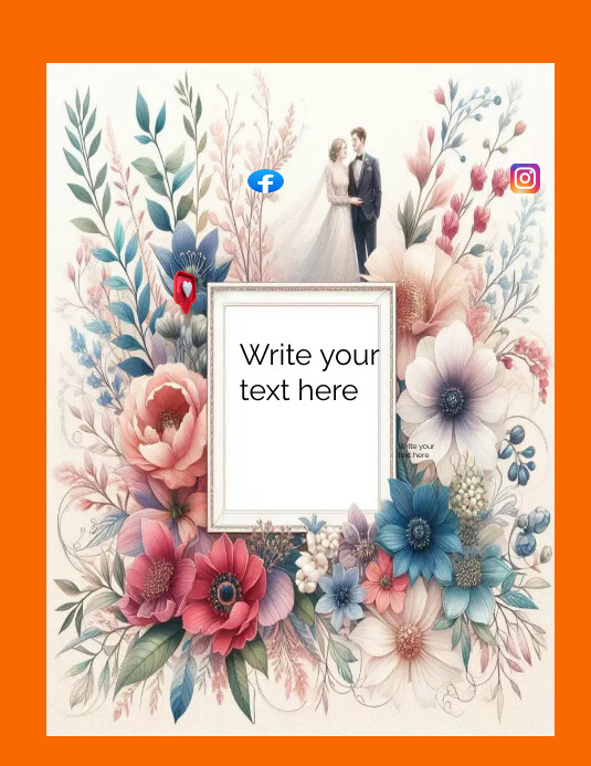 Wedding template frame | PosterMyWall