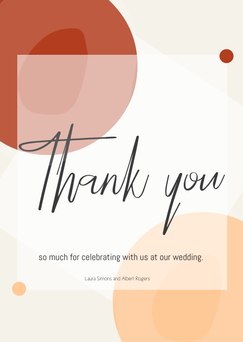 Modèle Remerciement Mariage | PosterMyWall