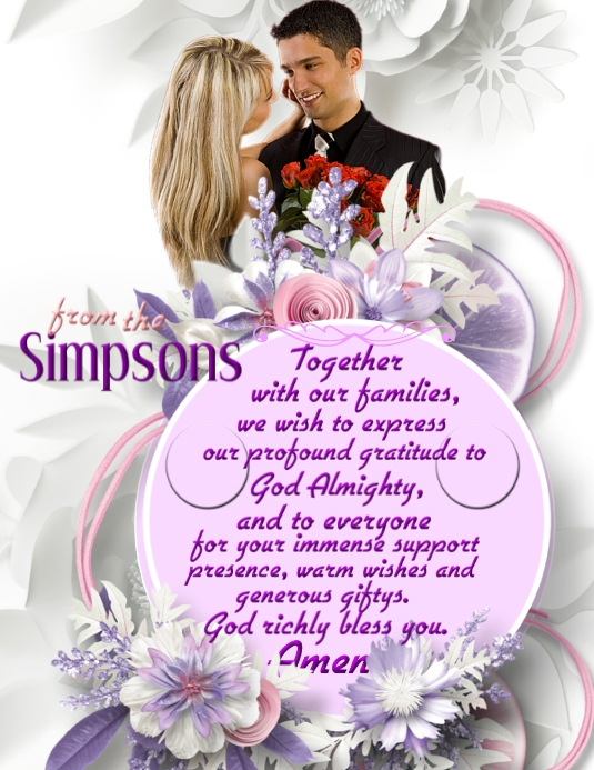 wedding thanksgiving template | PosterMyWall
