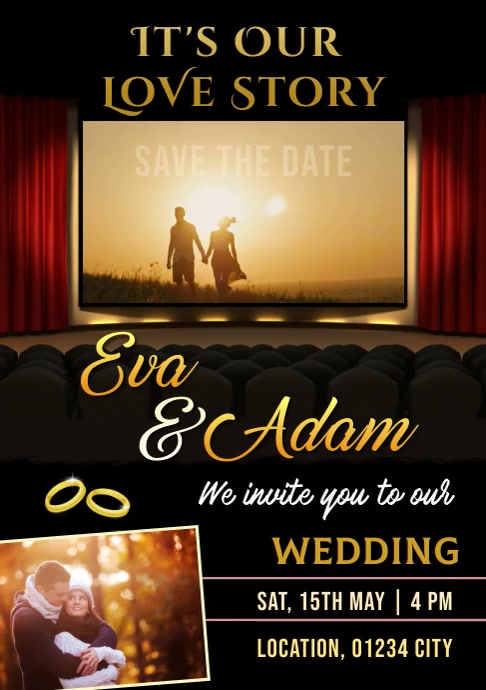 Wedding video invitation Template | PosterMyWall