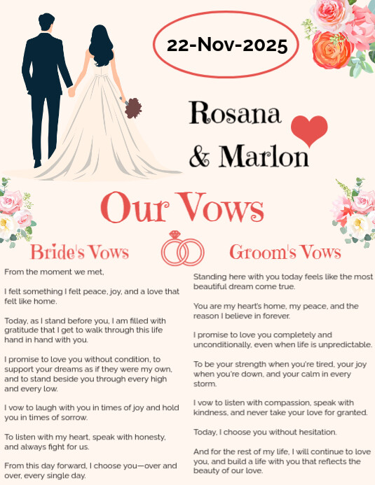 Copy of wedding vows | bride and groom wedding vows | wedding vows ...