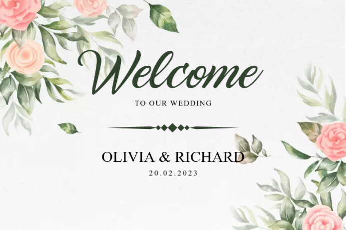 Plantilla de Wedding Welcome Sign | PosterMyWall