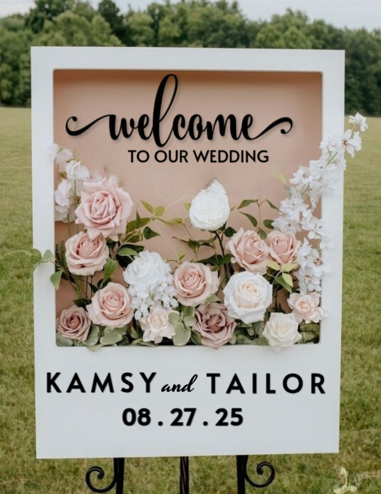 Copy of Wedding welcome Sign flyer | PosterMyWall