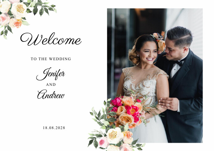 Wedding Welcome Sign Template Free | PosterMyWall