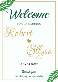 wedding welcome sings Template | PosterMyWall