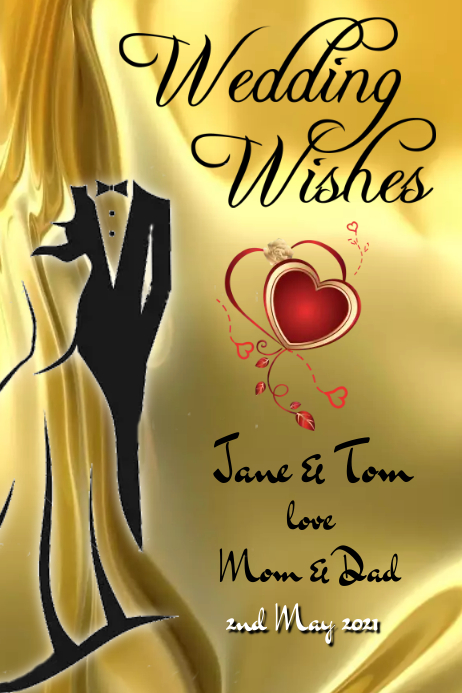 Wedding Wishes Template | PosterMyWall