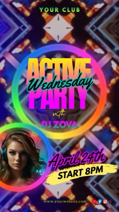 Copy of Wednesday Active Party | PosterMyWall