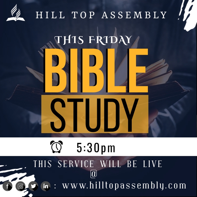 Wednesday Bible study Template | PosterMyWall