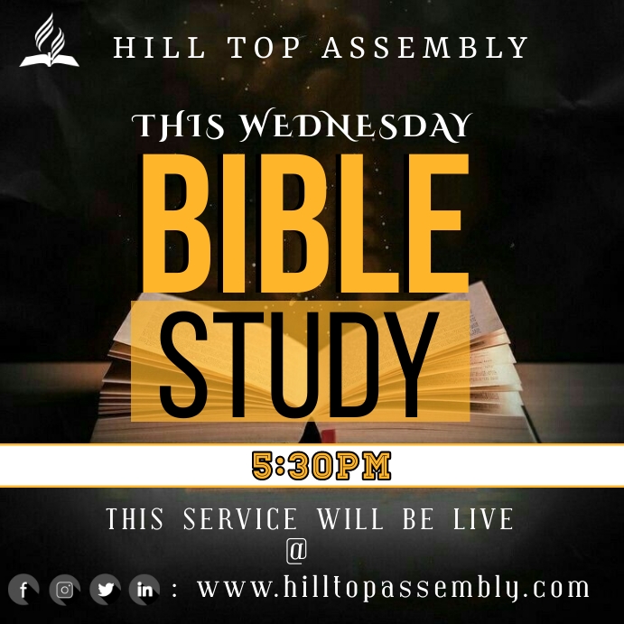 Wednesday Bible study Template | PosterMyWall