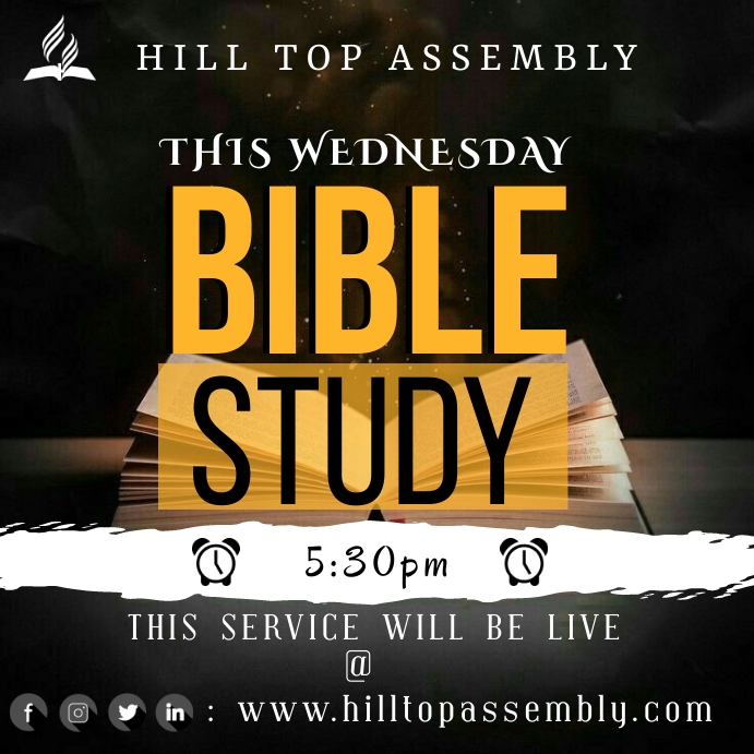 Wednesday Bible study Template | PosterMyWall