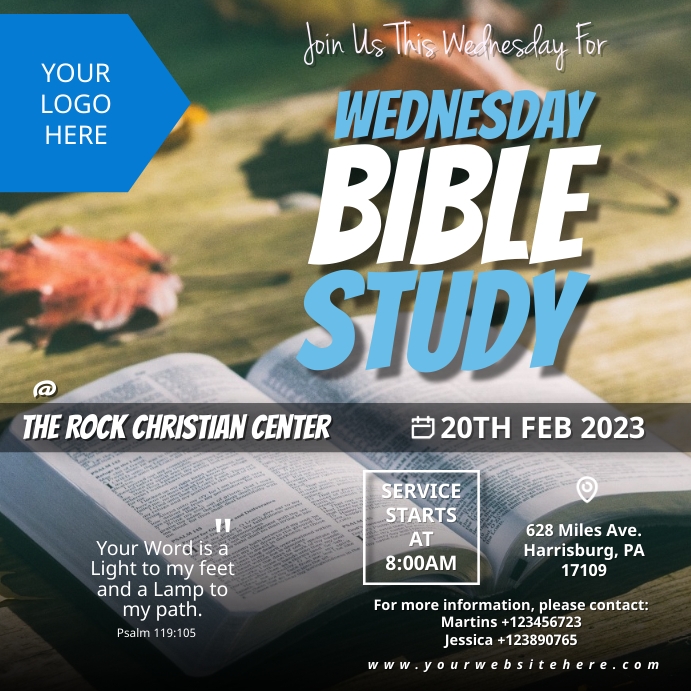 Wednesday Bible Study Templates 2023 | PosterMyWall