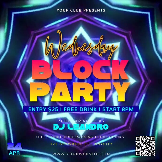 wednesday block party Template | PosterMyWall