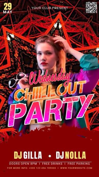 Plantilla de Wednesday Chillout Party | PosterMyWall