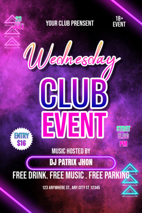 Copy of Wednesday Club event | PosterMyWall
