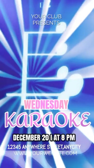 Wednesday Karaoke Instagram Reel Template | PosterMyWall