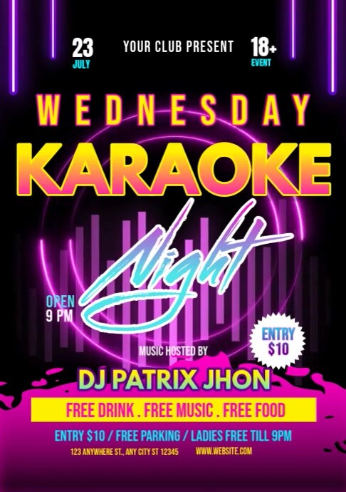 Copy of Wednesday karaoke night | PosterMyWall