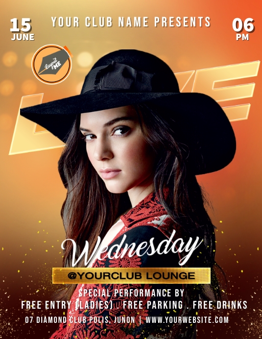 Wednesday Live Party Template | PosterMyWall