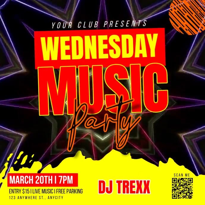 Copy of Wednesday Music Party | PosterMyWall