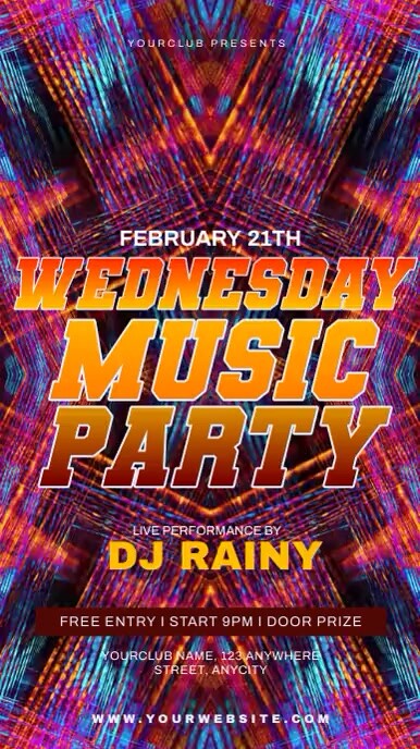 Wednesday Music Party Template | PosterMyWall