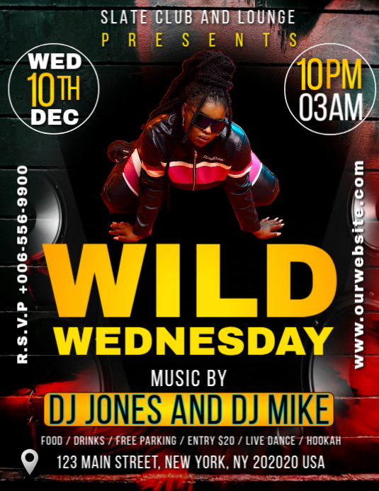 Copy of Wednesday Night Club Party Event Flyer Template | PosterMyWall