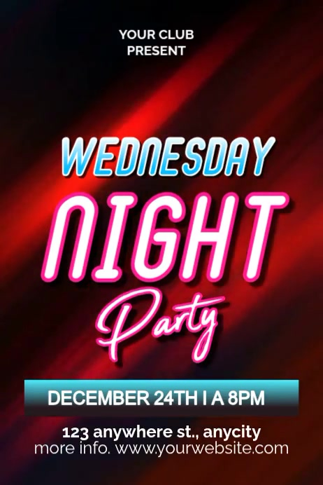 wednesday night party Template | PosterMyWall