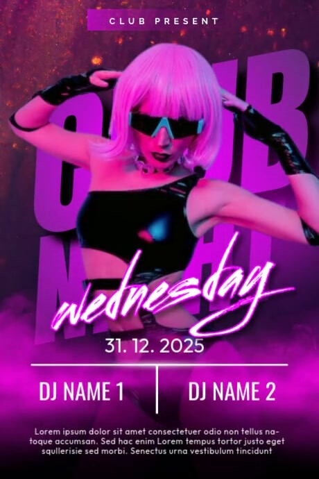 Wednesday Night Party Template | PosterMyWall