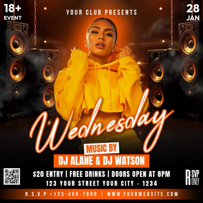 Wednesday Night Party Template | PosterMyWall