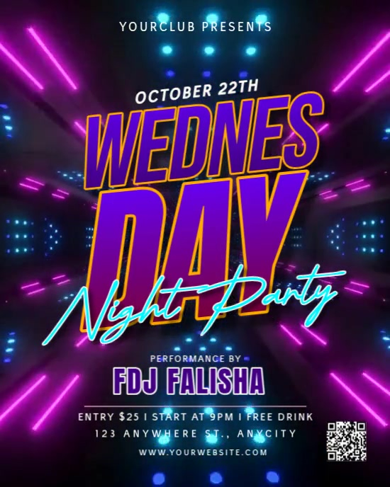 Copy of Wednesday Night Party | PosterMyWall