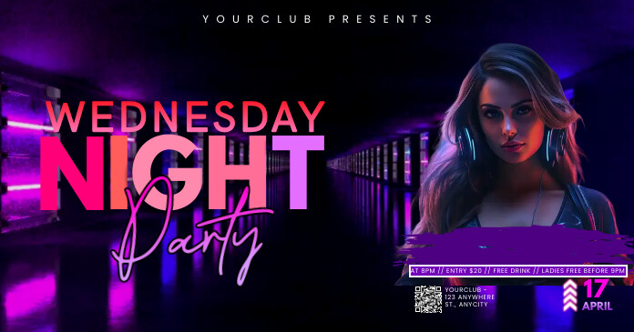 Wednesday Night Party Template | PosterMyWall